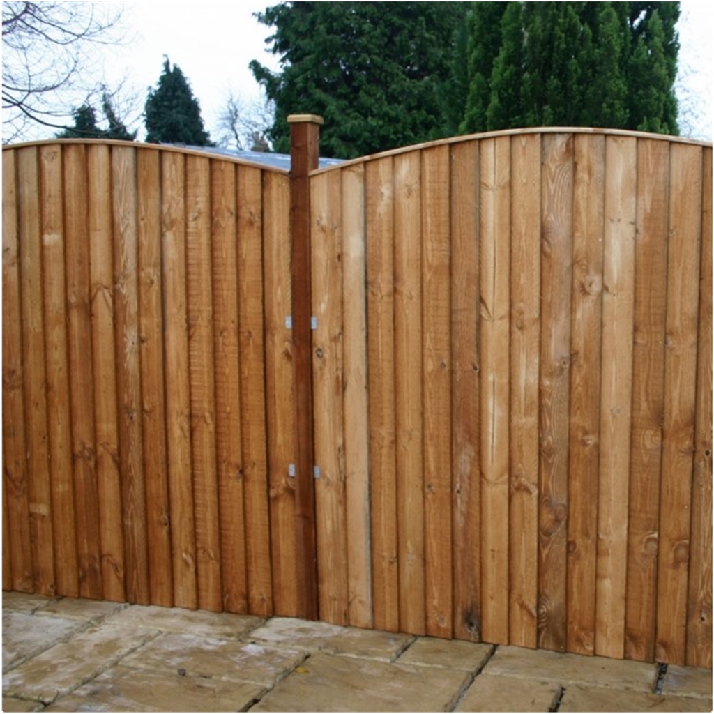 6FT Vertical Feather Edge Fencing Curved 1 Panel Only Min Order 3